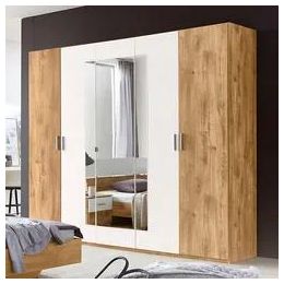 Kleiderschrank wimex "Katrin", wei&szlig; (plankeneichefarben, wei&szlig;), B:225cm, Schr&auml;nke, Kleiderschrank