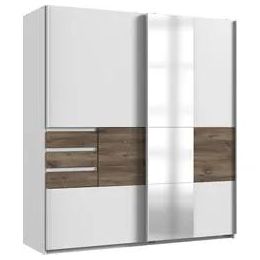 Schwebet&uuml;renschrank wimex "Bamberg", wei&szlig; (wei&szlig;, flagstaffeiche), B:180cm H:198cm T:65cm, Schr&auml;nke, Schwebet&uuml;renschrank, inklusive 5 Regalb&ouml;den und 1 Kleiderstange