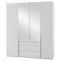 Kleiderschrank wimex "New York", wei&szlig; (wei&szlig;, spiegel), B:180cm H:236cm T:58cm, Schr&auml;nke, Kleiderschrank, mit Spiegelt&uuml;r