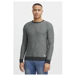 Rundhalspullover Blend "BHNathan", Herren, Gr. XXL, ebony grau, Feinstrick, 100% Baumwolle, regular fit, Rundhals, eingesetzt, Pullover Rundhalspullover, Strickpullover mit farblich abgesetzten Abschl&uuml;ssen