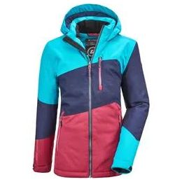 Outdoorjacke Killtec "Lynge GRLS JCKT B", Kinder, Gr. 140, blau (azur), Obermaterial: 100% Polyester;Futter: 100% Polyester;F&uuml;llung: 100% Polyester, Jacken Outdoorjacke, Wasserdichte Winterjacke mit Kapuze, Fleece, verstellbaren &Auml;rmeln