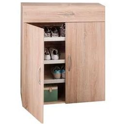 Schuhkommode wimex "Multiraumkonzept", braun (eiche s&auml;gerau, nachbildung), B:80cm H:98cm T:40cm, Holzwerkstoff, Spanplatte, Sideboards, Schuhkommode, Schubk&auml;sten auf Metallschienen
