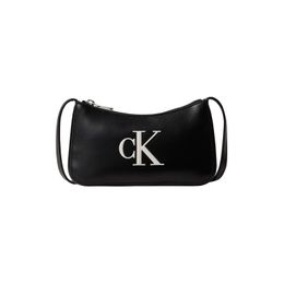 Mini Bag Calvin Klein "BOLD CK MINI BAG", Damen, Gr. B/H/T: 22cm x 13cm x 2cm, schwarz, wei&szlig;, Lederimitat, Taschen, kleine Umh&auml;ngetasche, Schultertasche mit Logoschriftzug