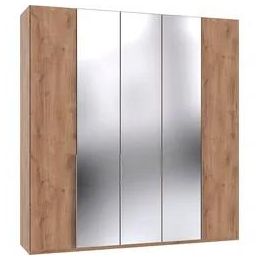 Kleiderschrank wimex "New York", braun (plankeneichefarben), B:225cm H:234cm T:58cm, Schr&auml;nke, Kleiderschrank