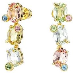 Paar Ohrstecker Swarovski "Schmuck Geschenk Gema Drop-Ohrh&auml;nger", gold (gelbgoldfarben, metallfarben, gr&uuml;n, blau, rosa, gelb, gr&uuml;n, blau, rosa, gelb), Ohrringe, Damen, Metall, mit Swarovski Kristall