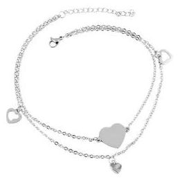Adelia&acute;s Armband ADELIA ́S "Damen Armband &ndash; Herz aus Edelstahl 25 cm", silber, Armb&auml;nder, Damen, 2,5cm, Edelstahl, Armband, Ein kleines Geschenk mit gro&szlig;er Wirkung