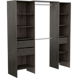 Garderobenschrank Demeyere Group "MIAMI Schranckinneneinrichtung vergr&ouml;sserbar", eich waterford, B:191,8cm H:204,5cm T:50cm, Schr&auml;nke, Garderobenschrank, bis zu einer Breite von 190 cm erweiterbar