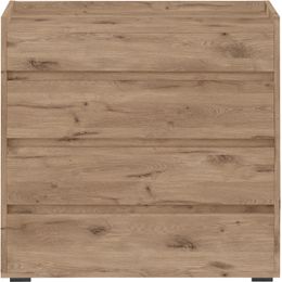 Kommode OTTO HOME "Kosmo", braun (wiking eiche), B:80cm H:80cm T:35cm, FSC-zertifizierter Holzwerkstoff, Sideboards, Kommode, 4 Schubladen mit Vollauszug