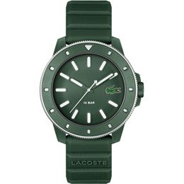 Quarzuhr Lacoste "Lacoste.12.12 SCUBA", gr&uuml;n (dunkelgr&uuml;n), Armbanduhren, Damen, Quarzuhr, Armbanduhr, Herrenuhr, Silikonarmband, analog