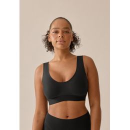 Gemoldeter BH Naturana "Smoothing", Damen, Gr. M, N-Gr, schwarz, Obermaterial: 77% Polyester, 23% Elasthan, unifarben, BHs, hohe Seitenteile, weich, bequem, basic, breite Tr&auml;ger, ohne B&uuml;gel