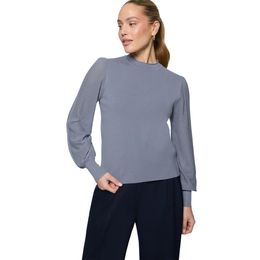 Strickpullover Zero "Damen mit hohem Kragen", Damen, Gr. 44, flint stone, Strick, Obermaterial: 72% Viskose, 28% Polyester, unifarben, figurumspielend normal, weit B&uuml;ndchen krempelbar, Pullover Strickpullover, Plain/ohne Details