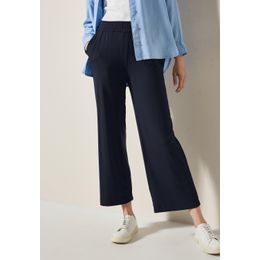 Culotte Cecil "Style Neele", Damen, Gr. XL (44), L&auml;nge 26, blau (universal blau), Jersey, Obermaterial: 95% Viskose, 5% Elasthan, unifarben, loose fit kn&ouml;chellang, Hosen Culotte, Sommerhose, weicher Viskosemix mit Stretchanteil