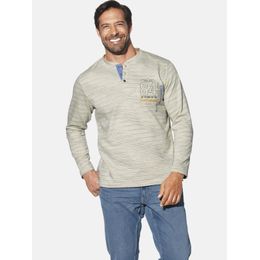 Sweatshirt Jan Vanderstorm "Sweatshirt MAGNUSGREN", Herren, Gr. 3XL, beige (beige melange), Obermaterial: 84% Baumwolle CO. 16% Polyester COOLMAX PES(Coolmax)., Sweatshirts Sweatshirt