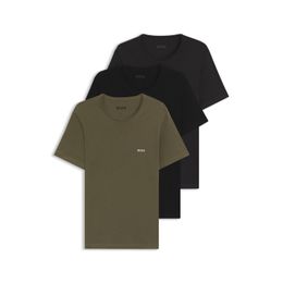 BOSS "TShirtRN 3P Classic" Packung, 3 Stk. mit BOSS Stickerei
