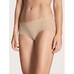 Panty Calida "Natural Comfort", Damen, Gr. S (40/42), beige, Single Jersey, Obermaterial: 92% Baumwolle, 8% Elasthan, unifarben, k&ouml;rpernah, Unterhosen Panty, mit low-cut Schnitt