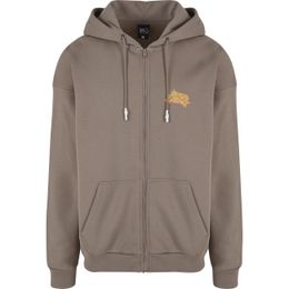 Kapuzenpullover K1x "K1x K1x Stars Zip Hoodie", Herren, Gr. XL, braun, 65% Baumwolle, 35% Polyester, mehrfarbig, normal, ohne Ausschnitt, Pullover Kapuzenpullover
