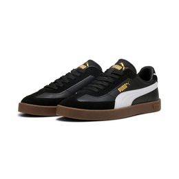 Sneaker Puma "CLUB II ERA JR", Damen, Gr. 37, schwarz-wei&szlig; (Puma schwarz, Puma wei&szlig;), Leder, unifarben, Schuhe Sneaker, f&uuml;r Jugendliche
