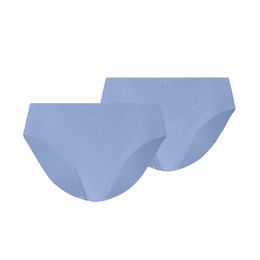 Slip Puma "Puma WOMEN INVISIBLE COTTON BRIEFS", Damen, Gr. L, light blau, Single Jersey, Obermaterial: 88% Baumwolle, 12% Elasthan, k&ouml;rpernah, Unterhosen Slip, nahtlose R&auml;nder f&uuml;r eine unsichtbare Passform