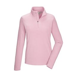 Fleeceshirt Killtec "KSW 101 WMN FLC SHRT", Damen, Gr. 46, rosa (altrosa), Obermaterial: 100% Polyester, Shirts, Fleeceshirt mit Stehkragen, warm, Rei&szlig;verschluss mit Kinnschutz