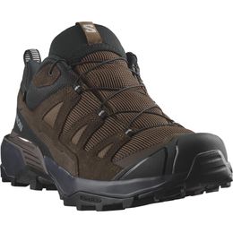 Wanderschuh Salomon "X ULTRA 360 LEATHER GORE-TEX", Damen, Gr. 47, braun (schwarz earth), Nubukleder, Synthetik, Schuhe Wanderschuh, wasserdicht