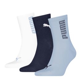 Puma Herren Socken "Puma UNISEX RIB LOGO SHORT SOCK", Gr. 43blau, navy, wei&szlig;, Obermaterial: 64% Baumwolle, 22% Polyester, 11% Polyamid, 3% Elasthan,