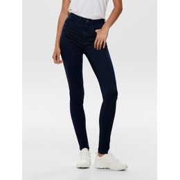 Skinny-fit-Jeans Only "ONLROYAL HIGH SKINNY JEANS 101", Damen, Gr. XS (34), L&auml;nge 30, blau (dunkelblau denim), Denim/Jeans, Obermaterial: 69% Baumwolle, 29% Polyester, 2% Elasthan, unifarben, skinny fit, Jeans