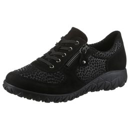 Waldl&auml;ufer Schn&uuml;rschuh WALDL&Auml;UFER "HAVY-Soft", Damen, Gr. 6,5, schwarz, Nubukleder, Textil, Schuhe Schn&uuml;rschuh, Freizeitschuh, Halbschuh, Komfortschuh mit Rei&szlig;verschluss, H-Weite