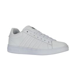 Sneaker K-Swiss "COURT TIEBREAK II", Herren, Gr. 41, wei&szlig; (wei&szlig;, wei&szlig;, wei&szlig;), Leder, Schuhe Sneaker