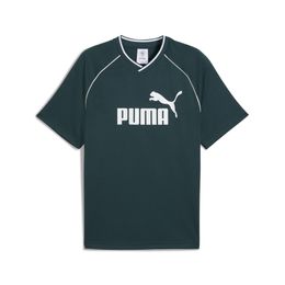 Trainingsshirt Puma "Essentials Fu&szlig;balltrikot Herren", Herren, Gr. L, gr&uuml;n terrain, Obermaterial: 100% Polyester; Rippe: 97% Polyester, 3% Elasthan, clean, relaxed fit, Shirts