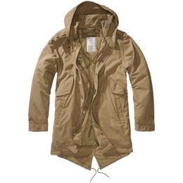 Winterjacke Brandit "Brandit Herren M51 US Parka", Herren, Gr. 4XL, camel, 73% Baumwolle, 27% Polyamid, mehrfarbig, normal, ohne Ausschnitt, Jacken Winterjacke
