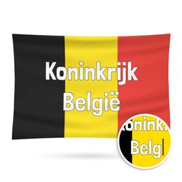 Belgien Flagge mit Wunschtext | Fanartikel f&uuml;r EM & WM | Belgien Fahne im Wunschformat | L&auml;nderflaggen & Nationalflaggen online bedrucken