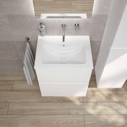 Duravit ME by Starck Waschtisch, evineo ineo5 evo Unterschrank B: 81 cm, 2 Ausz&uuml;ge, mit Griffmulde,, 233683AA00+BE0720BM,