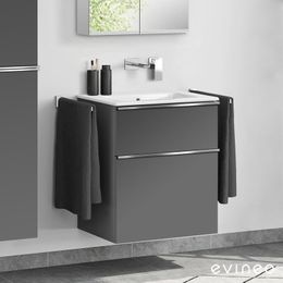 Duravit ME by Starck Waschtisch, evineo ineo4 Unterschrank B: 63 cm, 2 Ausz&uuml;ge, mit Griff,, 233663AA60+BE0265AN,