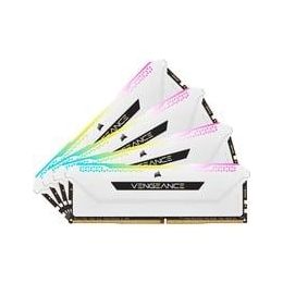 Corsair DIMM 64 GB DDR4-3200 (4x 16 GB) Quad-Kit, Arbeitsspeicher wei&szlig;, CMH64GX4M4E3200C16W, Vengeance RGB PRO SL, INTEL XMP