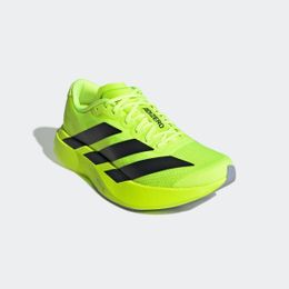 Laufschuh adidas Performance "ADIZERO EVO SL", Damen, Gr. 39, silber (lucid lemon, core schwarz, matte silber), Synthetik, Textil, Schuhe Laufschuh, angelehnt an das Design vom Adios Pro Evo