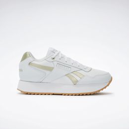 Sneaker Reebok CLASSIC "REEBOK GLIDE RIPPLE DOUBLE", Damen, Gr. 39, wei&szlig;, sand, flint grau metallic, Synthetik, Textil, Schuhe Sneaker, Topseller