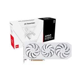 Powercolor Radeon RX 9070 XT Hellhound Spectral White OC, Grafikkarte wei&szlig;, RDNA4, GDDR6, 3x DisplayPort, 1x HDMI