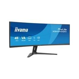iiyama ProLite XCB4594DQSU-B1, LED-Monitor 113 cm (44.5 Zoll), schwarz (matt), DQHD, VA, Curved, HDMI, DP, USB-C, USB-Hub