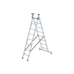 MUNK Aluminium-Mehrzweckleiter 2-teilig nivello&reg;-Traverse 2 x 8 Sprossen (031216)