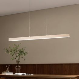 Fischer und Honsel LED-H&auml;ngelampe Silvano, sand, L&auml;nge 115 cm, CCT, Touchdimmer
