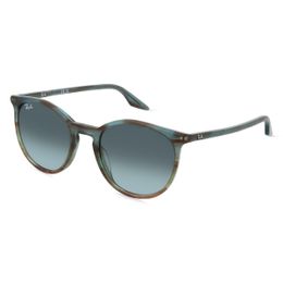 Ray-Ban RB2204 | Unisex-Sonnenbrille | Fassung: Vollrand, Panto, Acetat, Blau Gestreift | Glasfarbe: Blau