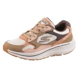 Sneaker Skechers "GO RUN CONSISTENT 2.0", Damen, Gr. 40, hellbraun, beige, Leder, Mesh, Veloursleder, Schuhe Sneaker, Laufschuh, Trainingsschuh mit flexibler Traktionslaufsohle aus Gummi