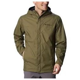 Regenjacke Columbia "WATERTIGHT II JACKET", Herren, Gr. S, gr&uuml;n (stone gr&uuml;n), Web, Obermaterial: 100% Nylon, hoch geschlossener Ausschnitt, eingesetzt eingefasste Kante mit Klettverschluss, Jacken Regenjacke, &Uuml;bergangsjacke