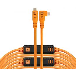 TETHER TOOLS TetherPro Optima 10G USB-C Right Angle 9,4m orange