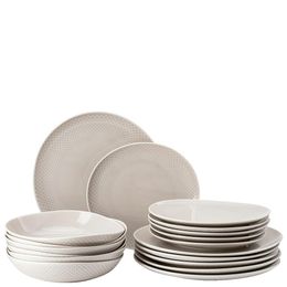 Rosenthal Kombiservice Junto, Greige, Keramik, 18-teilig, 31.7x28.1x32 cm, DIN EN ISO 14001, DIN EN ISO 9001, Essen & Trinken, Geschirr, Geschirr-Sets, Kombiservice