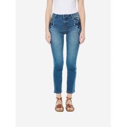 Koroshi Jeans Damen Gr&ouml;&szlig;e 29/30 himmelblau / blue denim / dunkelblau