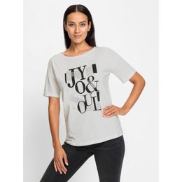 Heine Damen Print-Shirt, Natur, Gr. 46, T-Shirts, Material: Baumwolle