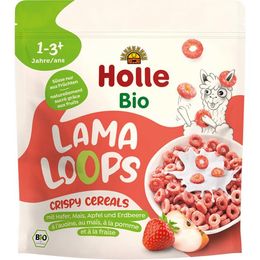 Kinderm&uuml;sli Knusper Lama Loops mit Hafer, Mais, Apfel & Erdbeere, ab 1 Jahr Holle