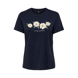 Only T-Shirt 'ONLKITA DAISY' Damen Gr&ouml;&szlig;e M nachtblau / hellgr&uuml;n / wei&szlig;