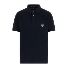 Guess Poloshirt Herren Gr&ouml;&szlig;e S dunkelblau / wei&szlig;